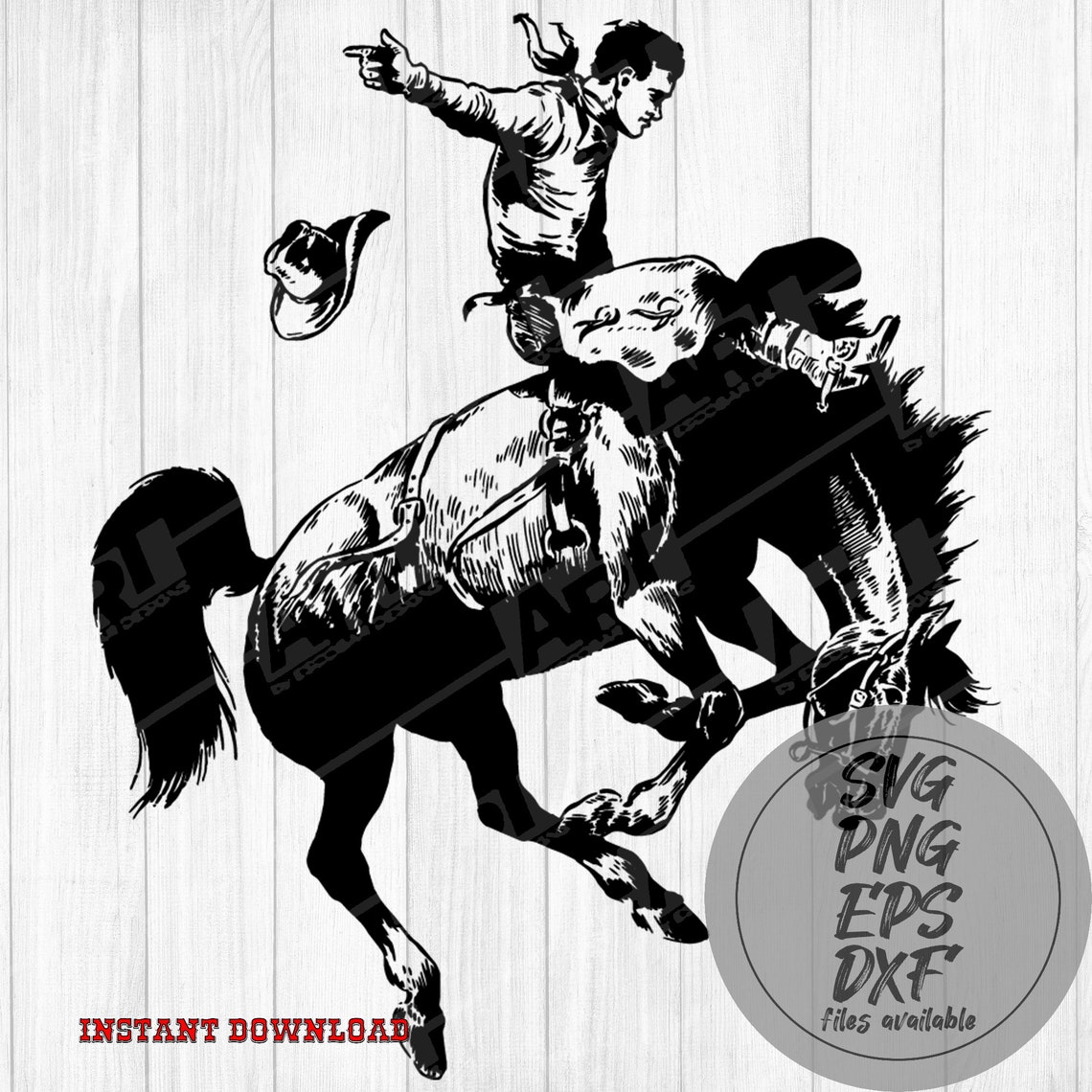 Cowboy Png, Saddle Bronc Riders SVG, Western Svg, Rodeo Clip Art Bundle ...