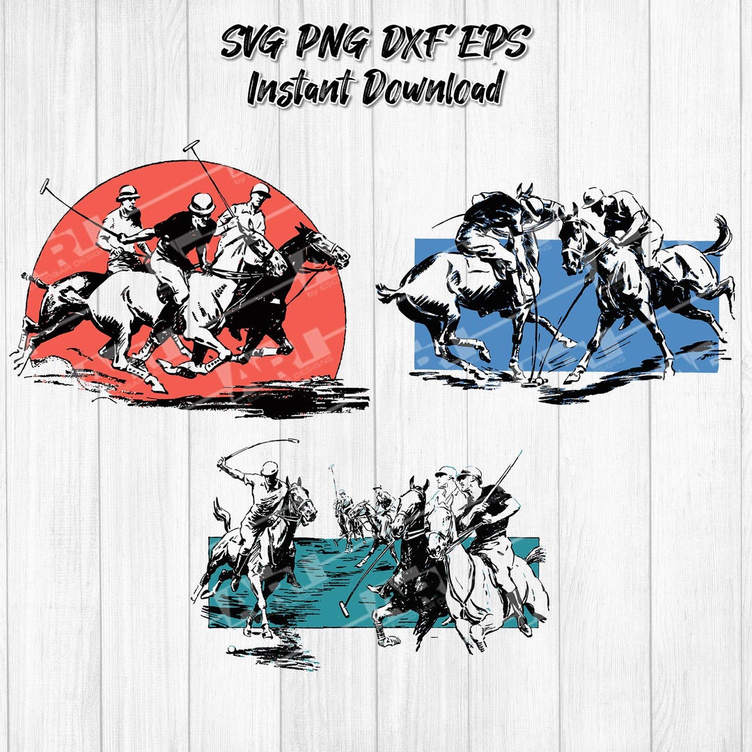Vintage Polo Horsemen Clipart Bundle: Equestrian SVG PNG for Cricut - Etsy