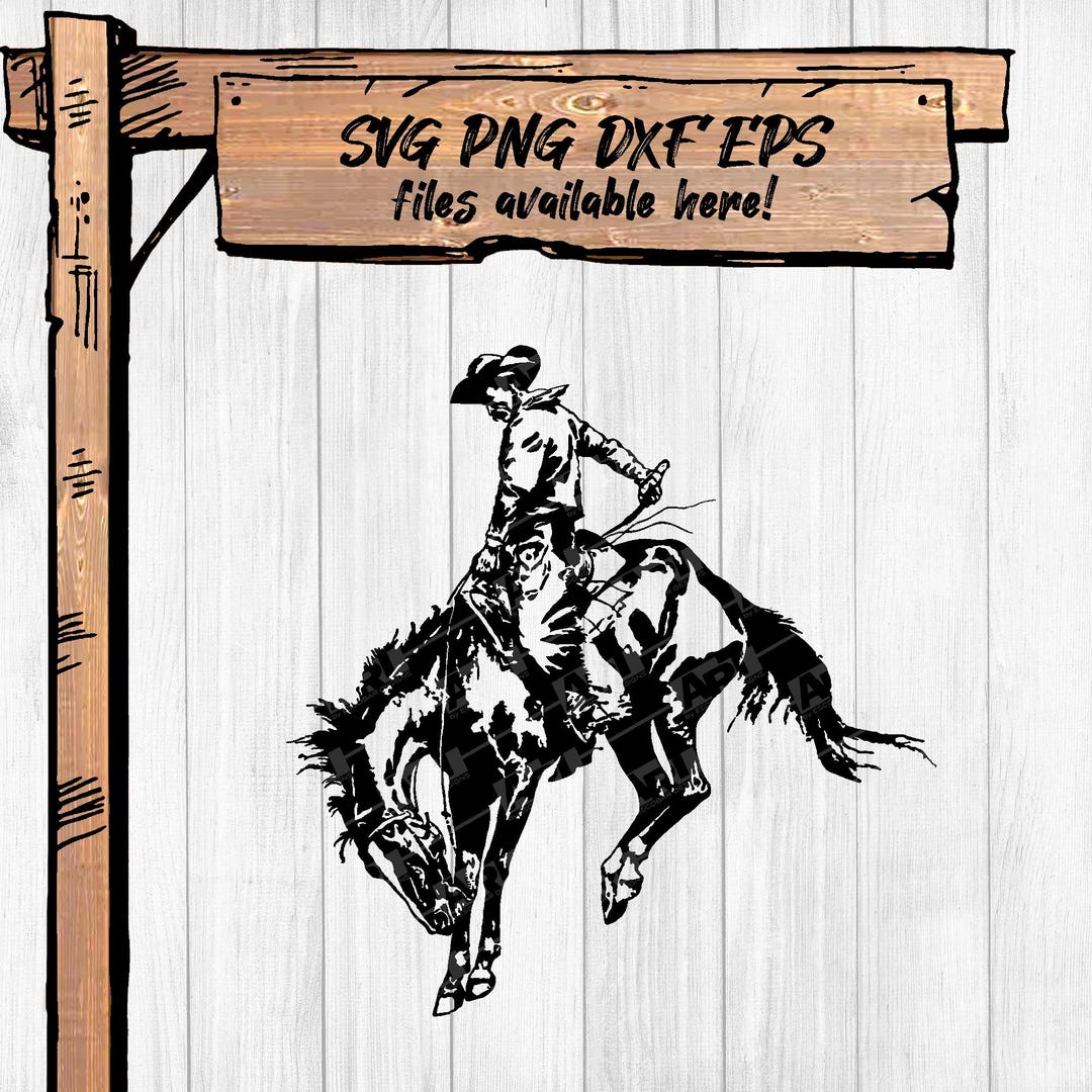 Cowboy Rodeo SVG Bundle: Bucking Bronco Clipart (digital Download, Cricut & Silhouette Ready) - Etsy