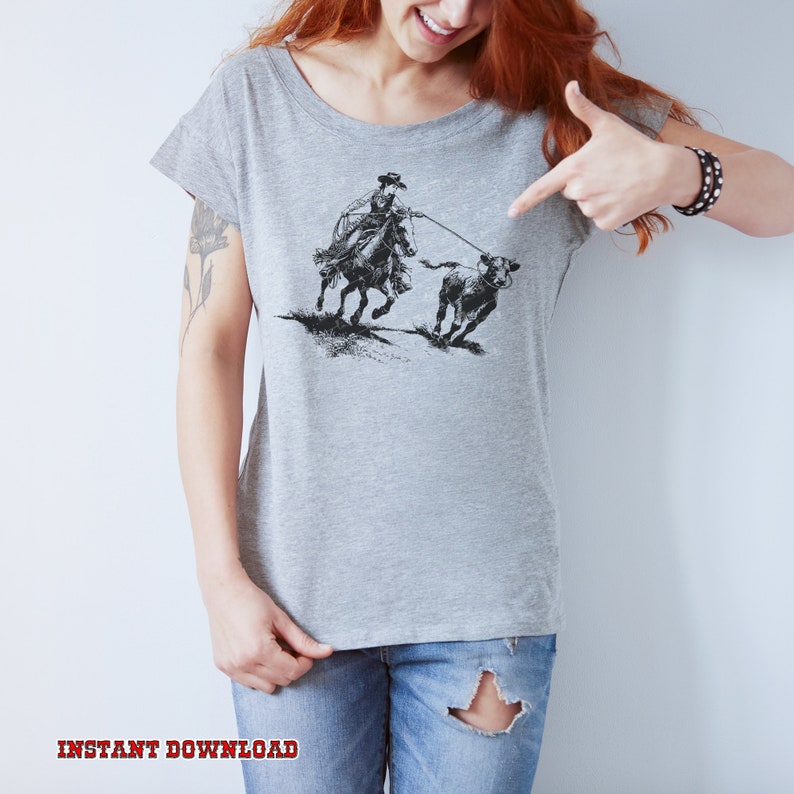 Breakaway Roper Svg, Cowgirl on a Horse Roping a Calf Svg, Western Svg ...