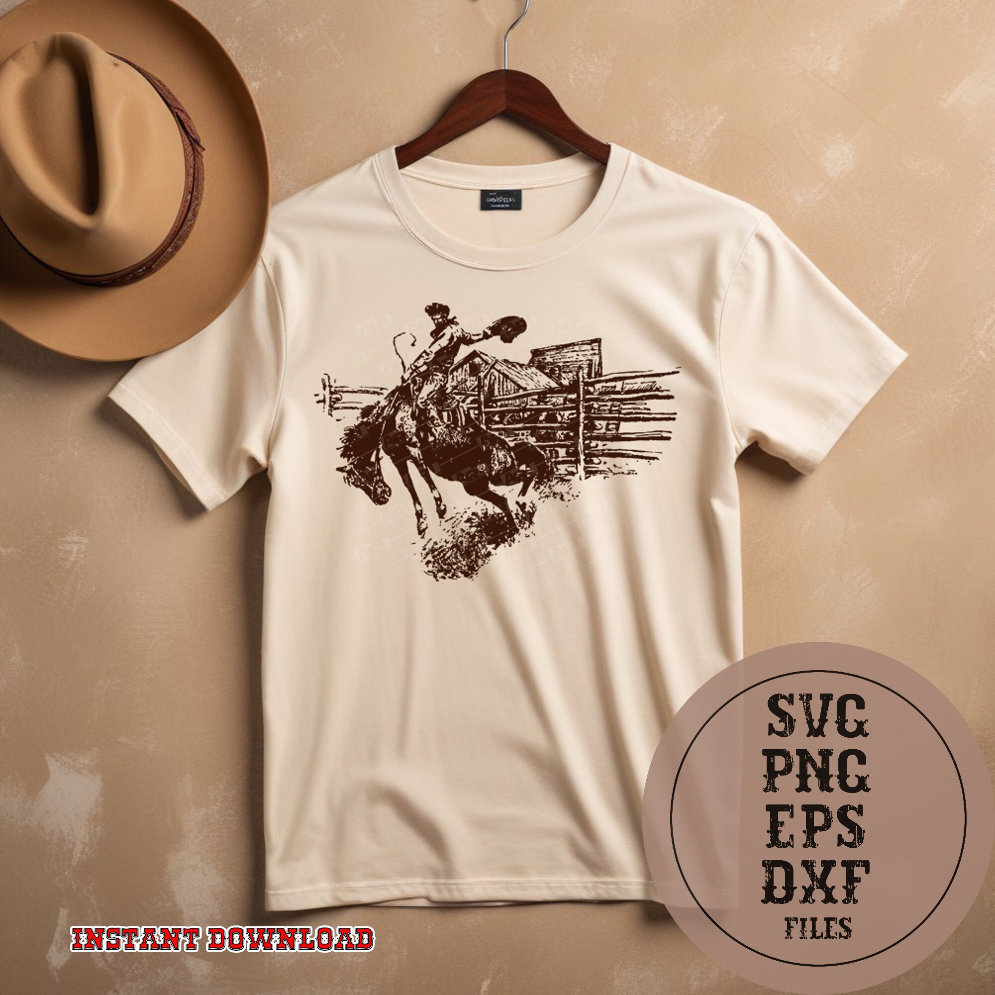 Cowboy Svg, Saddle Bronc Riding Svg, Western Svg, Clip Art Bundle, PNG ...
