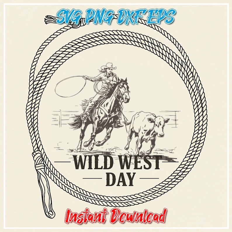Cowgirl Breakaway Roper SVG Clipart Bundle: Rodeo Western Design ...
