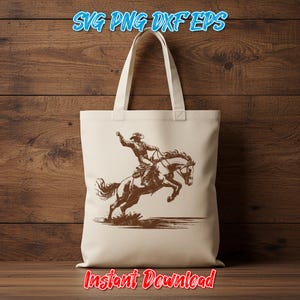 Western Cowboy Rodeo Bundle – Saddle Bronc Riding SVG, PNG, Bucking ...