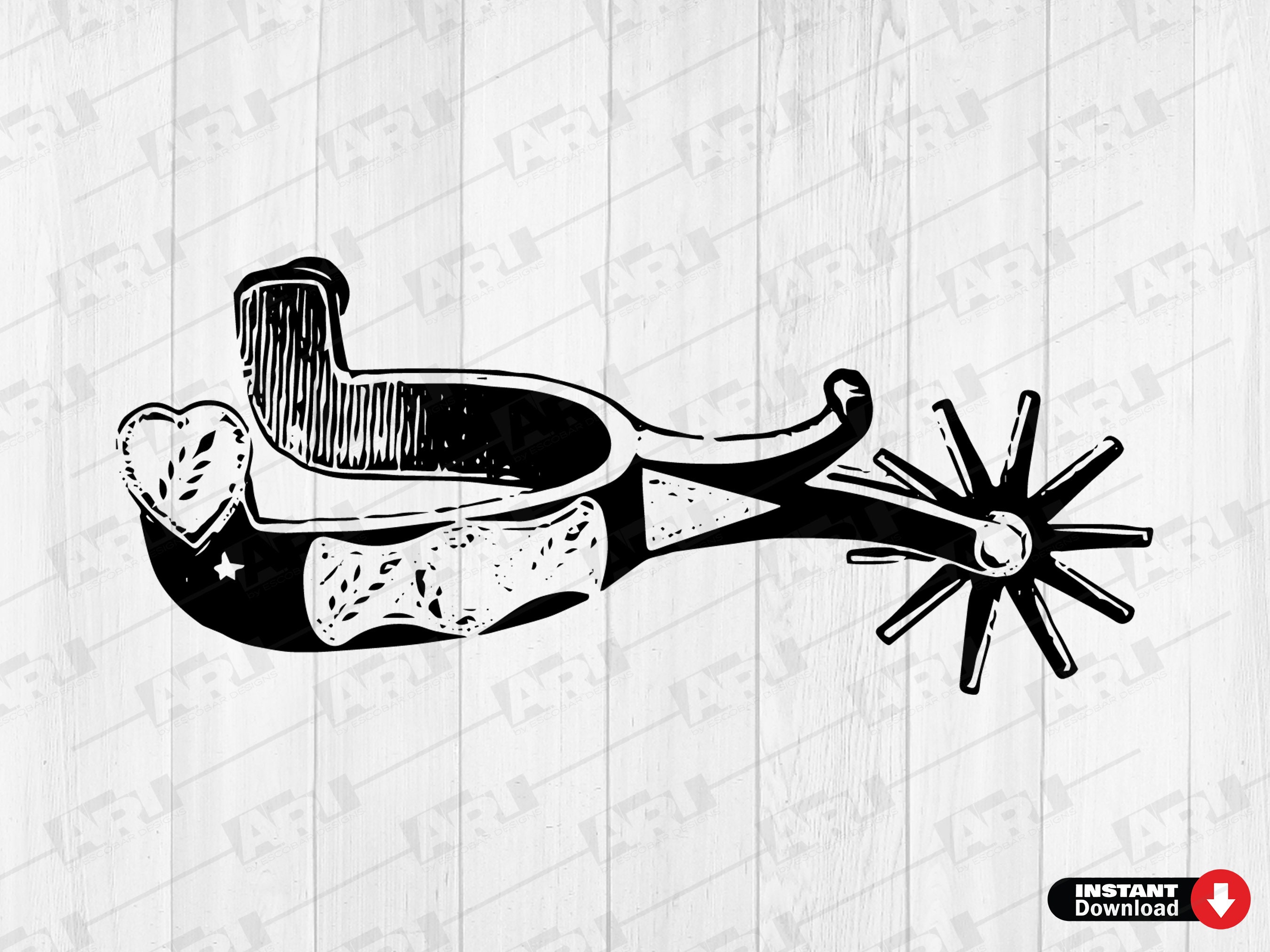 Vintage Cowboy Spurs SVG, Western SVG, Cowboy SVG for Sublimation ...