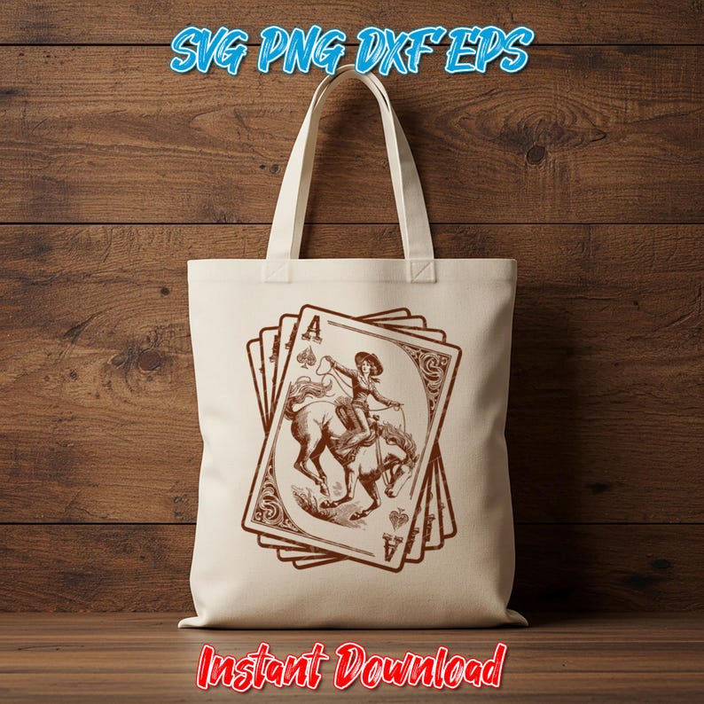 Cowgirl Bronc Riding Ace of Spades SVG, Western Clipart (png, Dxf, Eps ...