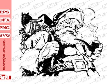 Santa Claus Smoking - Etsy