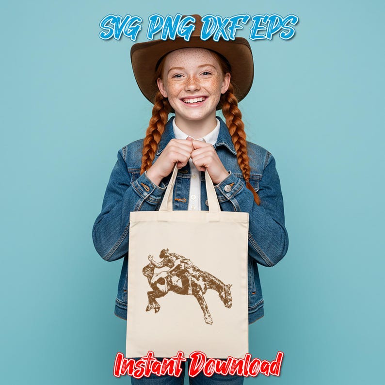 Saddle Bronc Riding SVG – Western Cowboy Rodeo Clipart Bundle – Bucking ...