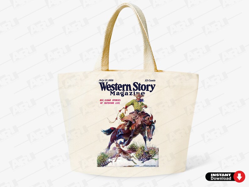 Western Story Magazine Cover SVG With Clear Background Pulp - Etsy