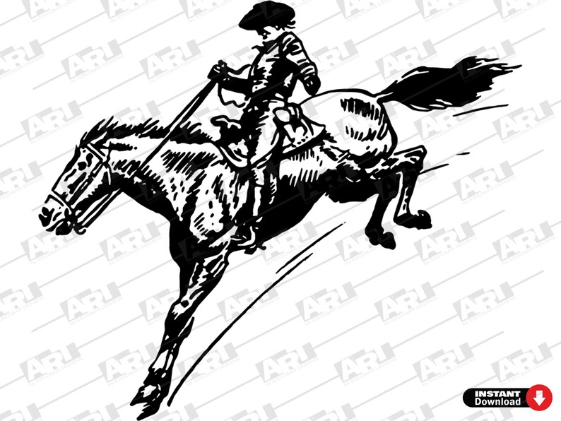 Cowboys Saddle Bronc Riding SVG, Western SVG, Cowboy Rodeo SVG Clip Art ...