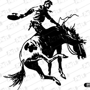 Cowboy Png, Saddle Bronc Riders SVG, Western Svg, Rodeo Clip Art Bundle ...