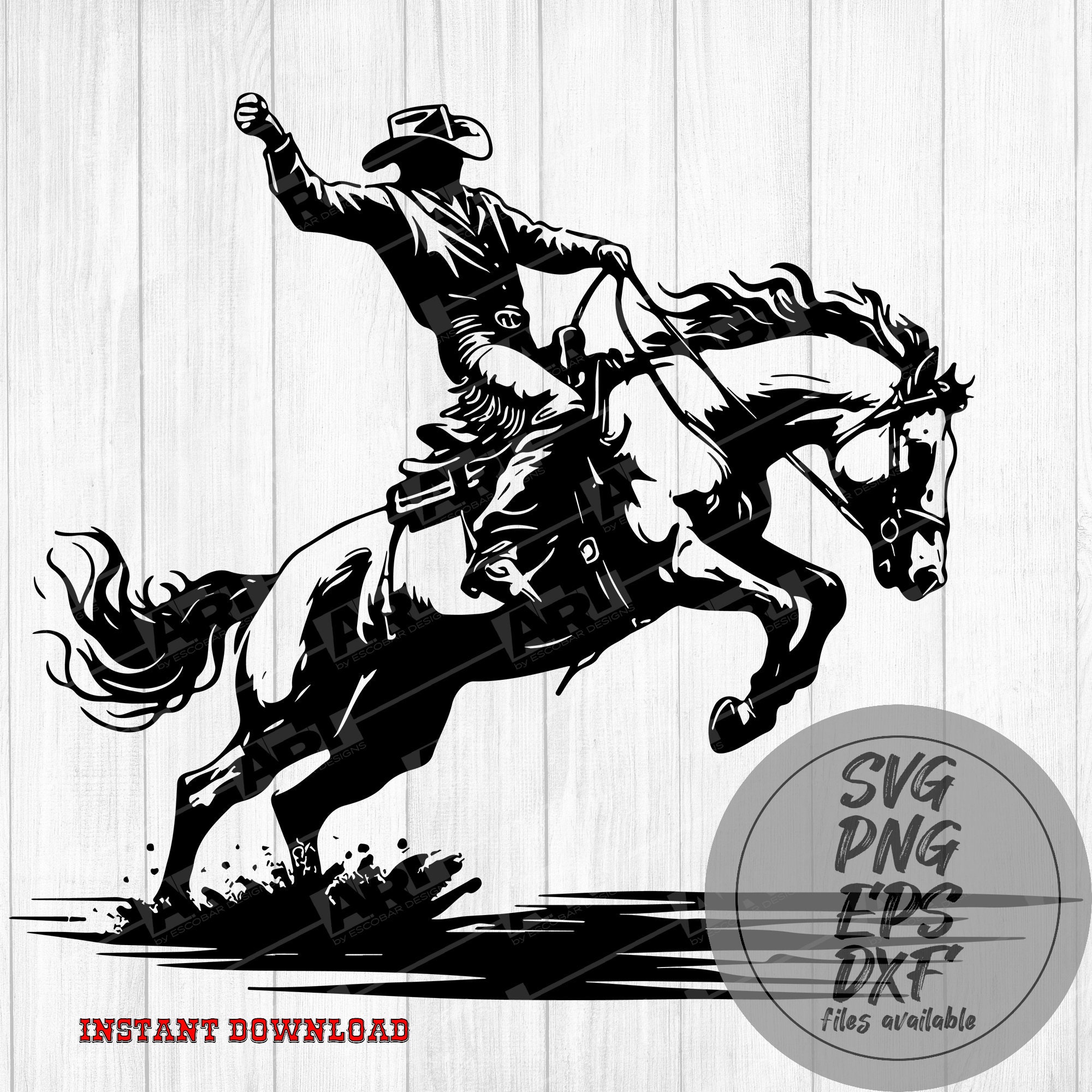 Western Cowboys SVG PNG, Saddle Bronc Riding Svg, Rodeo Svg, Bareback ...