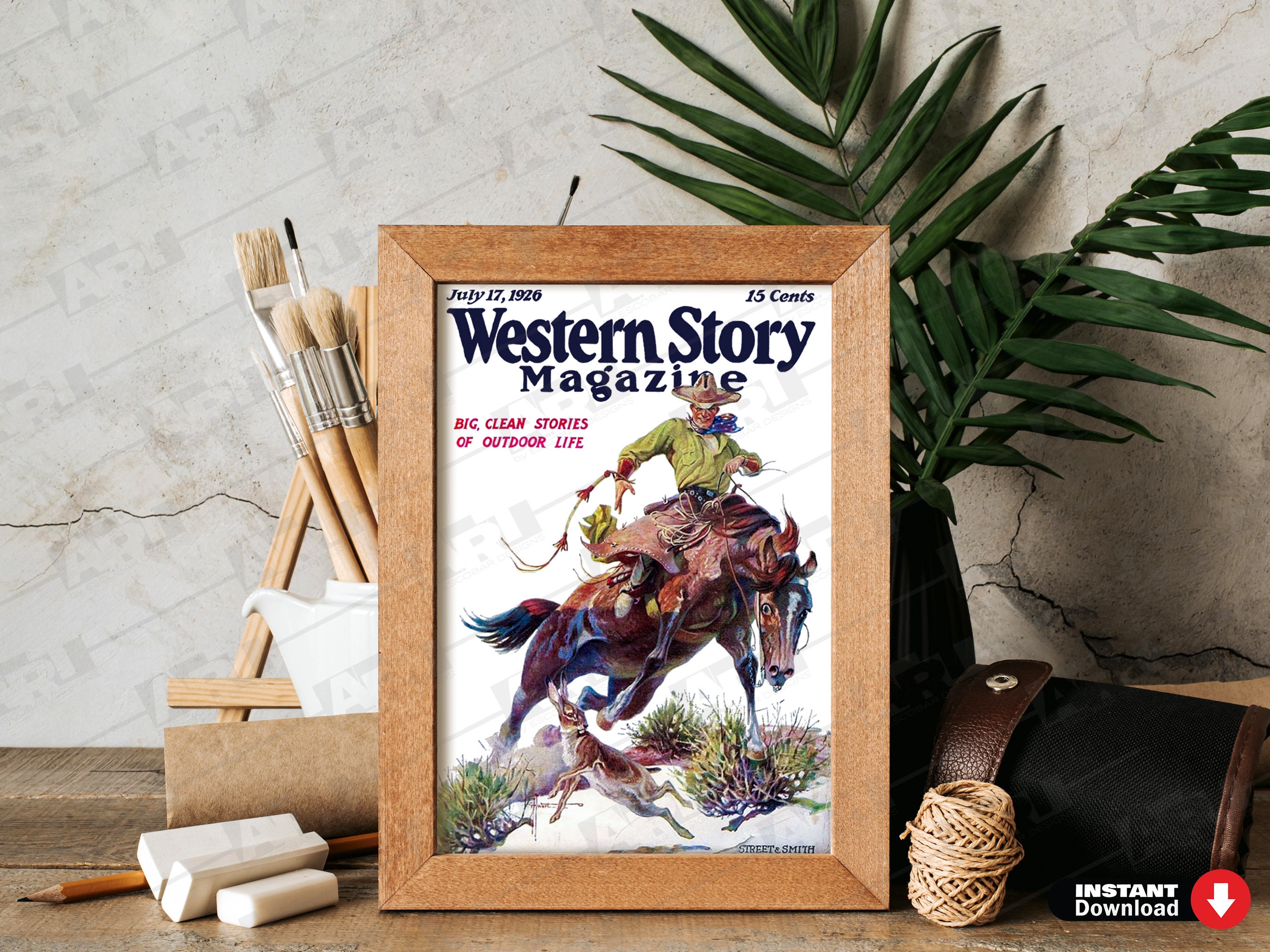 Western Story Magazine Cover SVG With Clear Background Pulp - Etsy