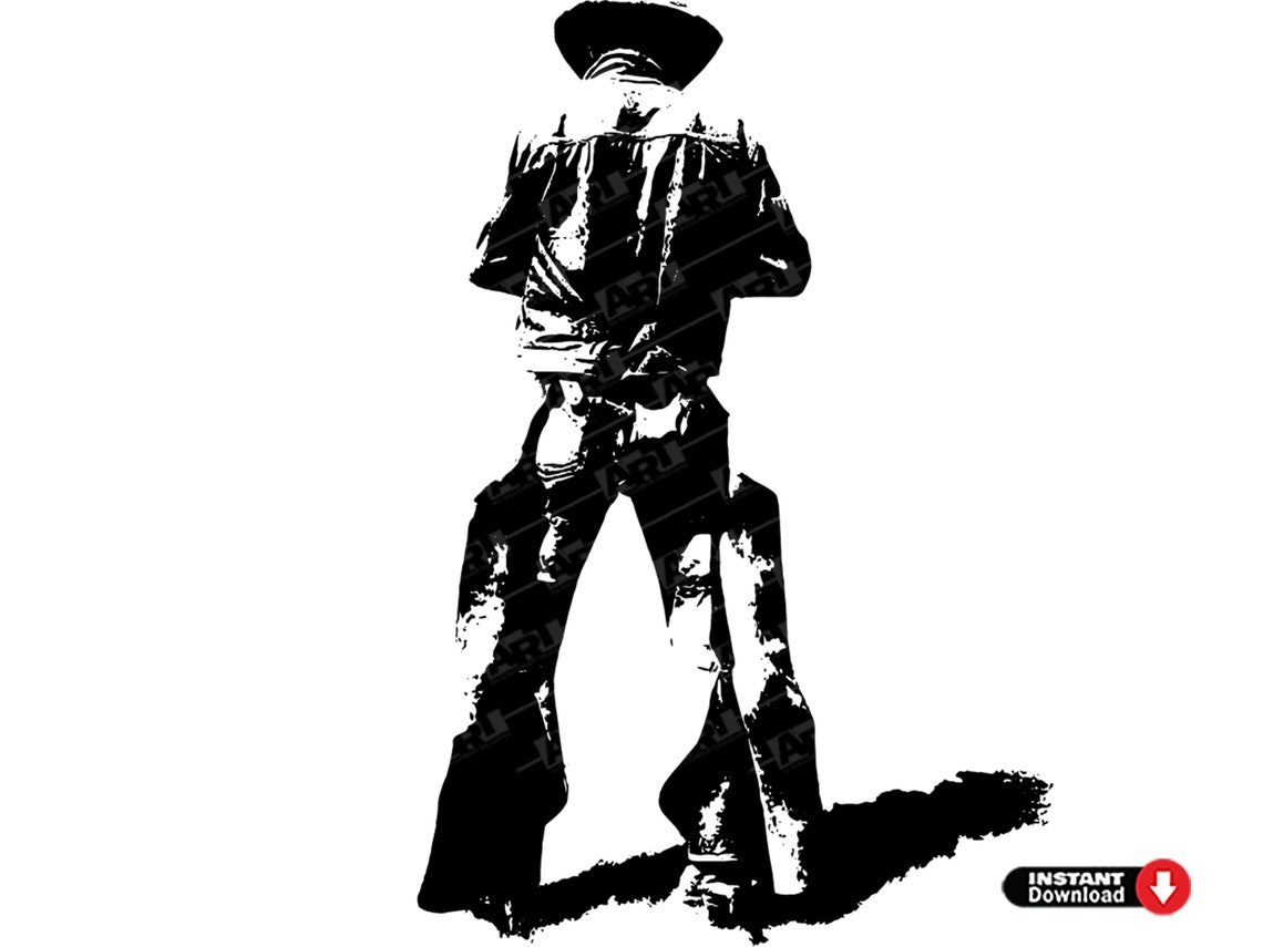 Western Cowboy in Chaps SVG PNG Classic Western Cowboy Image - Etsy