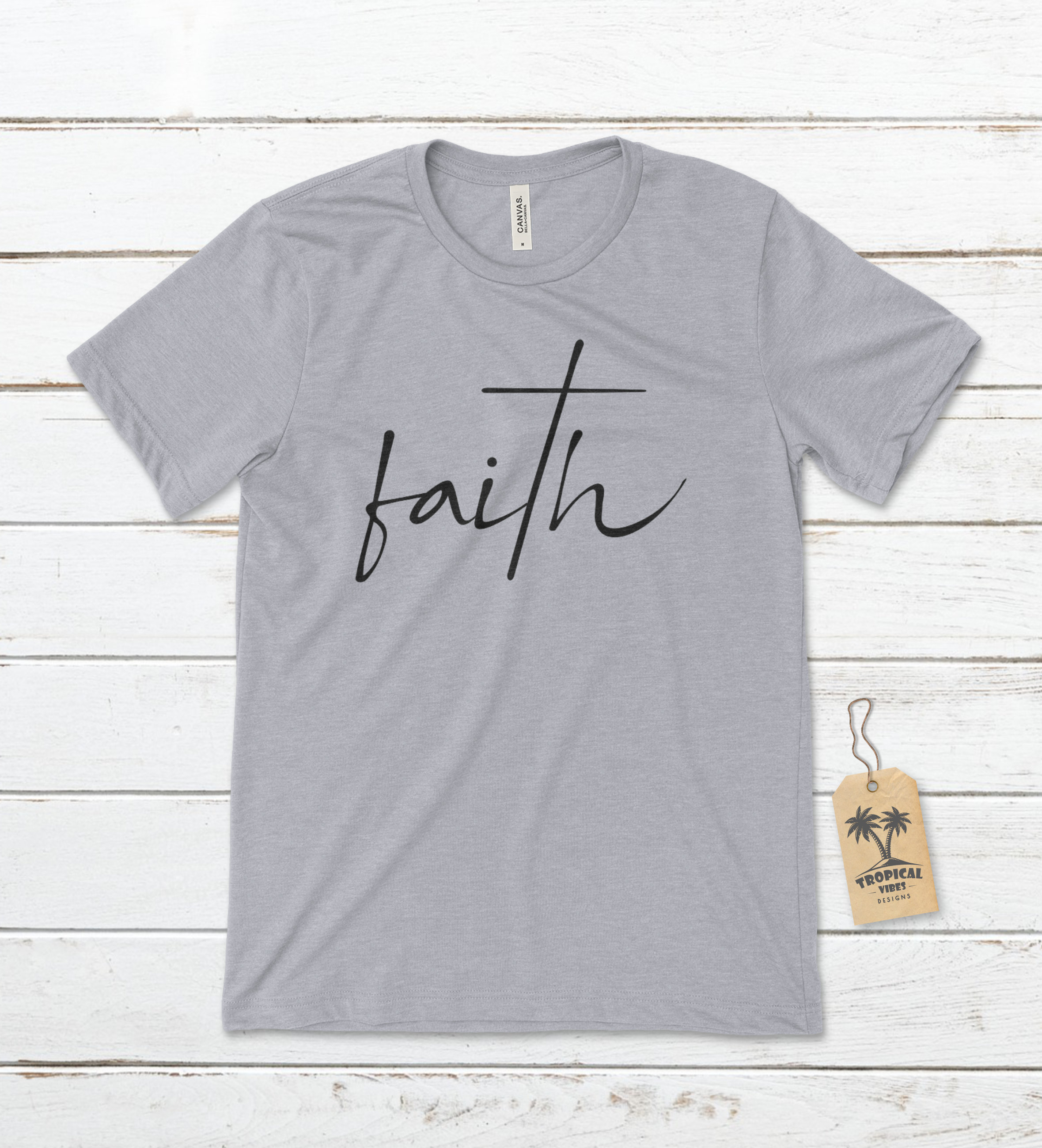 Faith With Cross Unisex T Shirt Christian T Shirt Faith Etsy