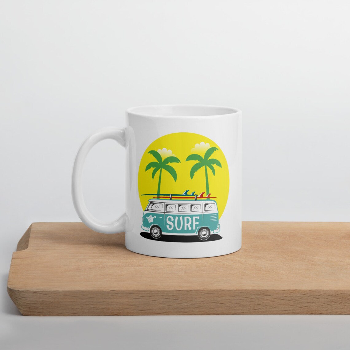 Surf Van Mug Surf Mug Van Life Mugs Beachy Mugs Surfing - Etsy