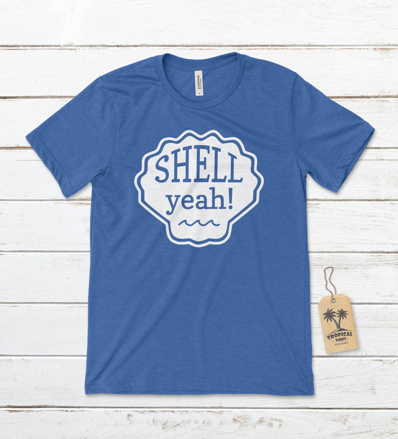 Shell Yeah Unisex T-shirt, Women's Beach T-shirts, Girls Tropical Shirt ...