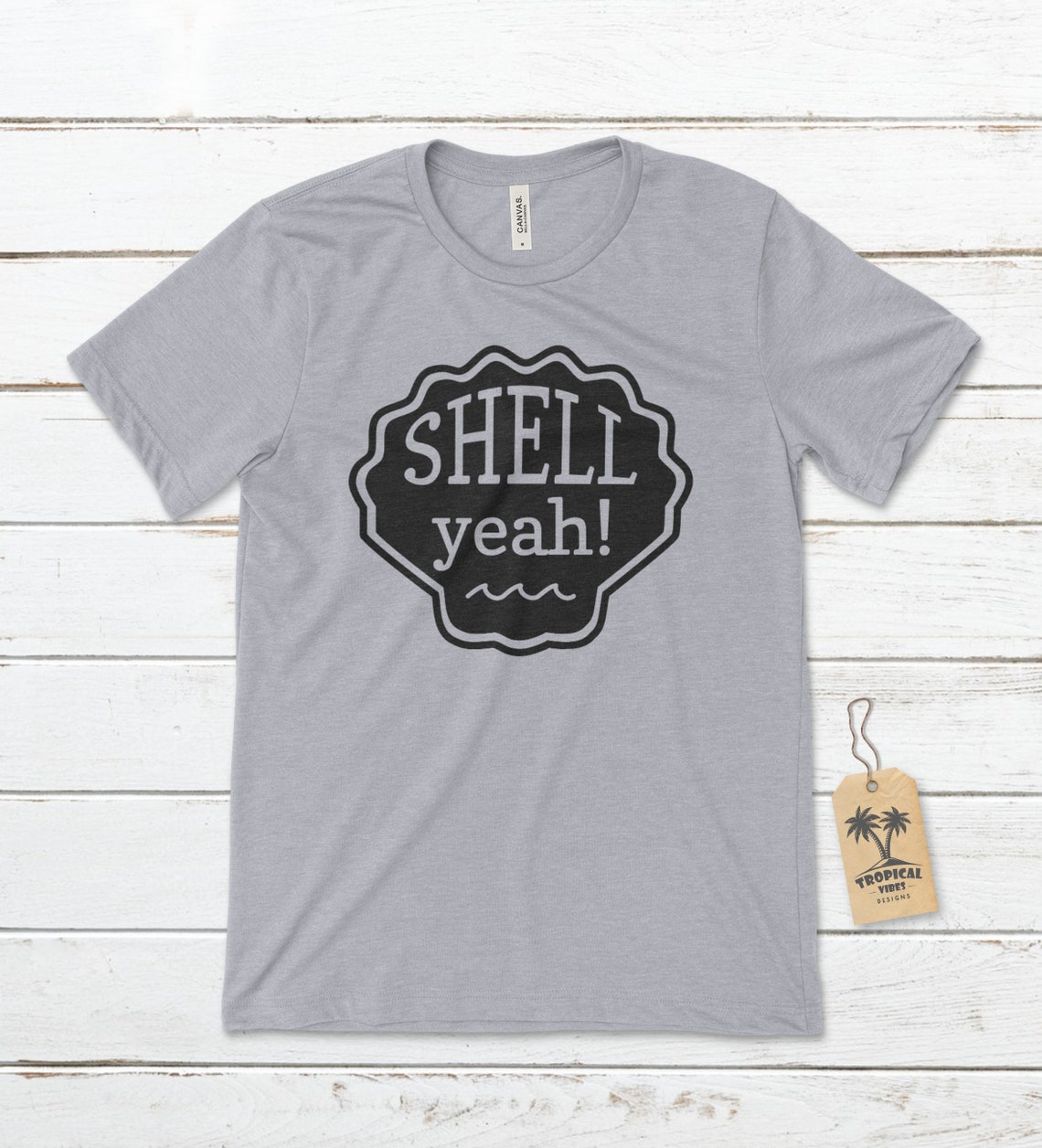 Shell Yeah Unisex T-shirt, Women's Beach T-shirts, Girls Tropical Shirt ...