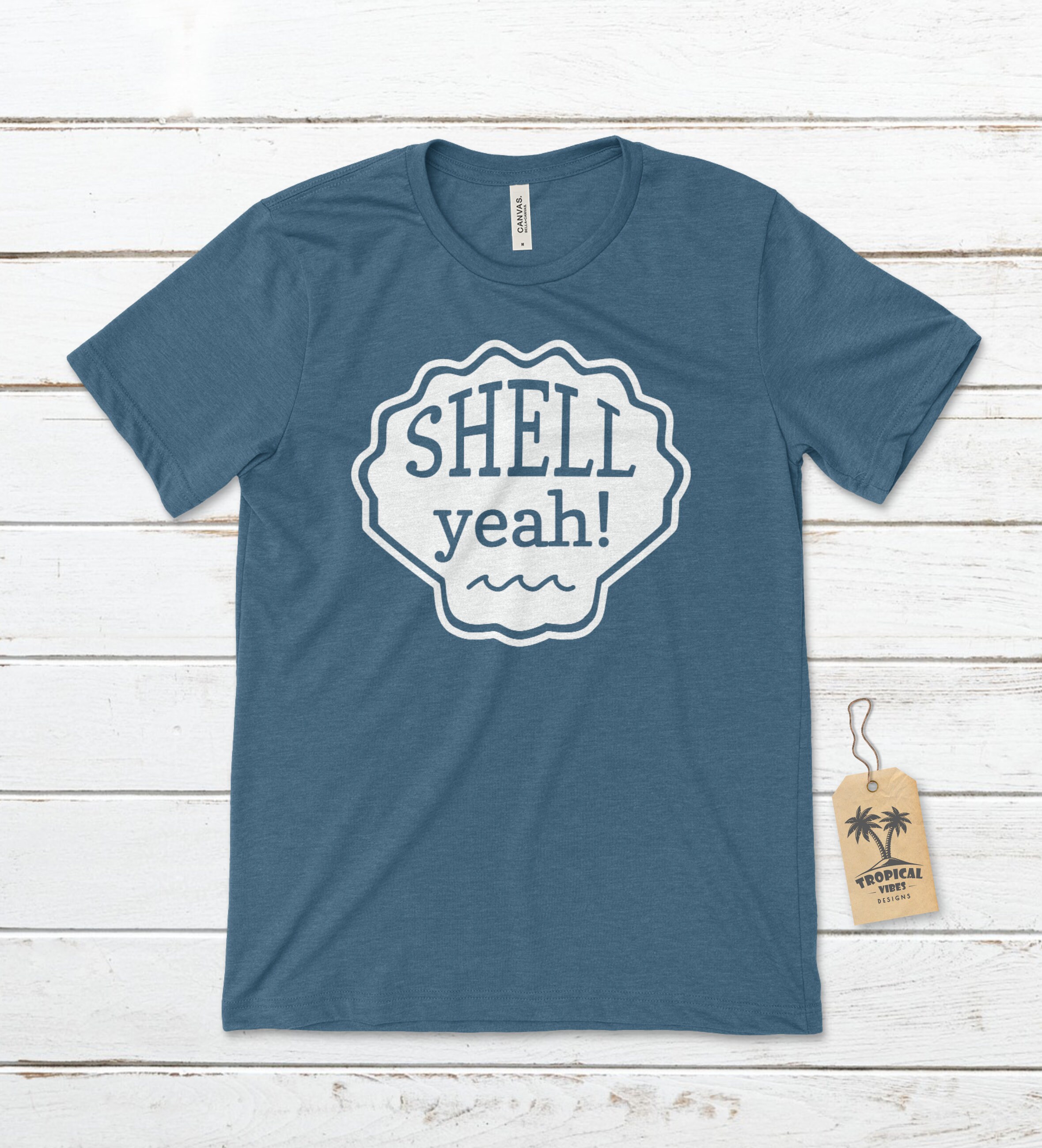 Shell Yeah Unisex T-shirt, Women's Beach T-shirts, Girls Tropical Shirt ...