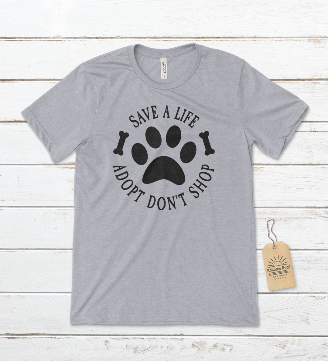 Save A Life - Adopt Don't Shop Unisex T-shirt, Rescue Dog T-shirt, Dog ...