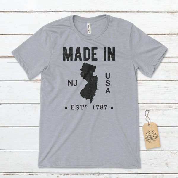 New Jersey T Shirt - Etsy