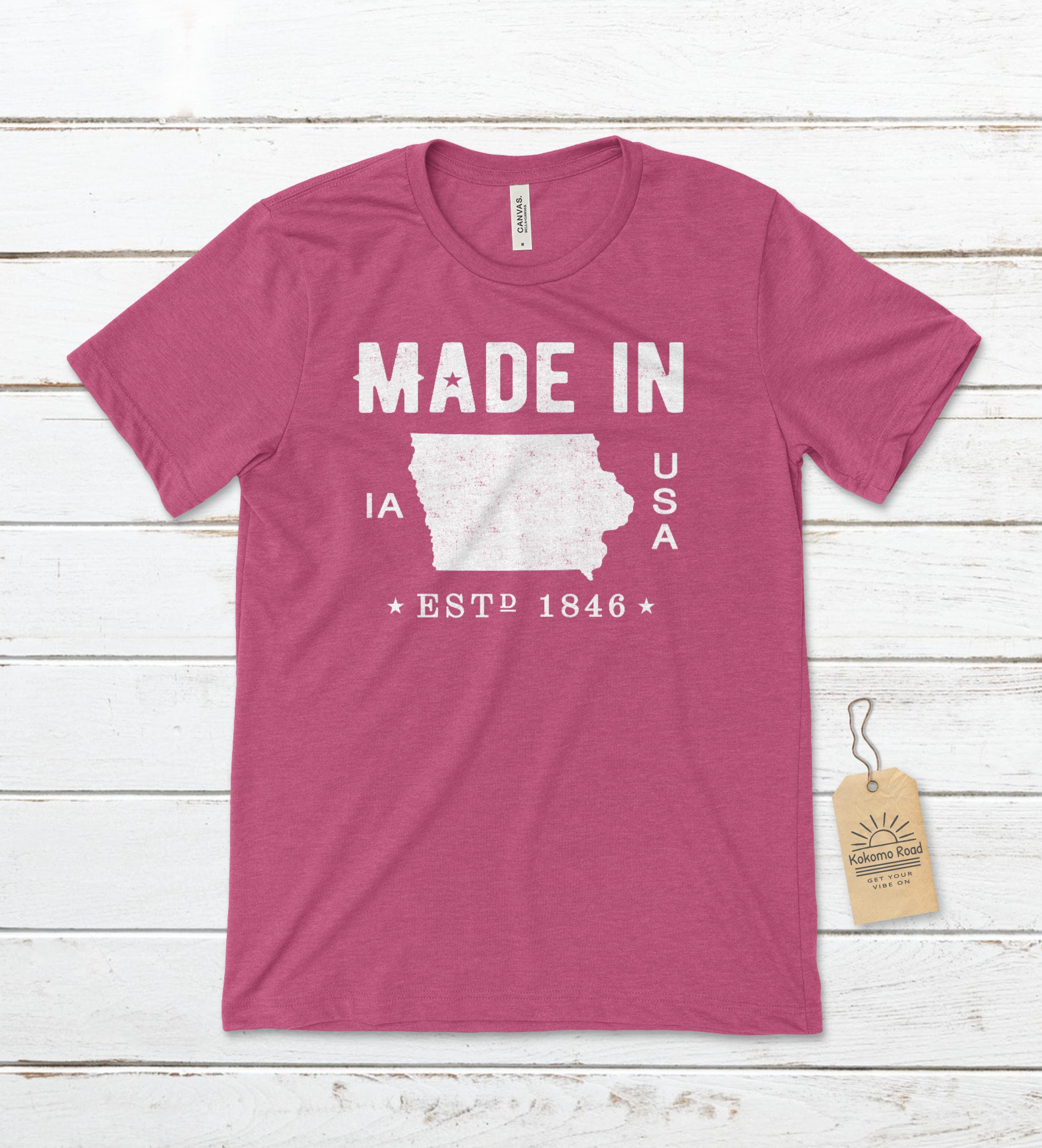 Made in Iowa Unisex T-shirt, Iowa T-shirts, Iowa Native Tee, the ...