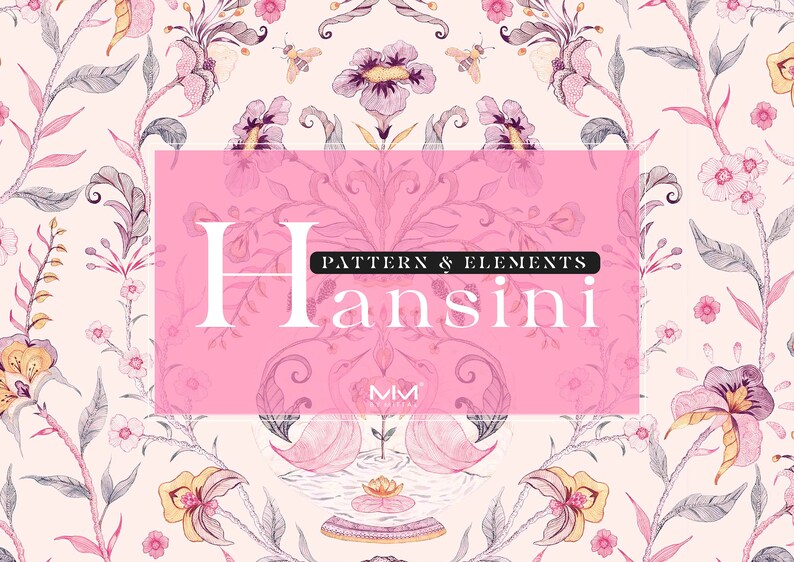 Hansini Floral Print Flora Fauna Pattern Vintage Print Wallpaper Design Fashion Print Home ...