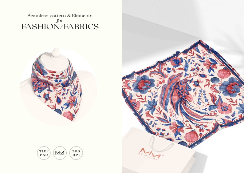 Palampore Indian Floral Seamless Pattern Digital Fashion Print Home ...