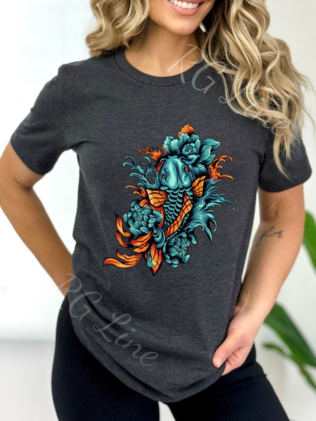 Japanese Koi Fish Shirt,harajuku,japanese Food Lover, Japanese Shirt ...