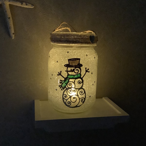 Snowman Tea Light - Etsy
