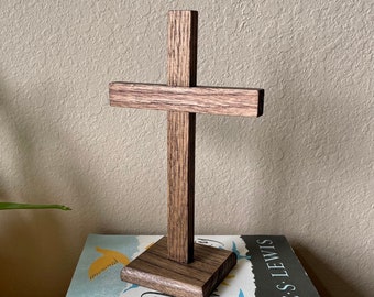14 Standing Crucifix Wood Brown Christ Decor Cross Crucifijo Catholic ...