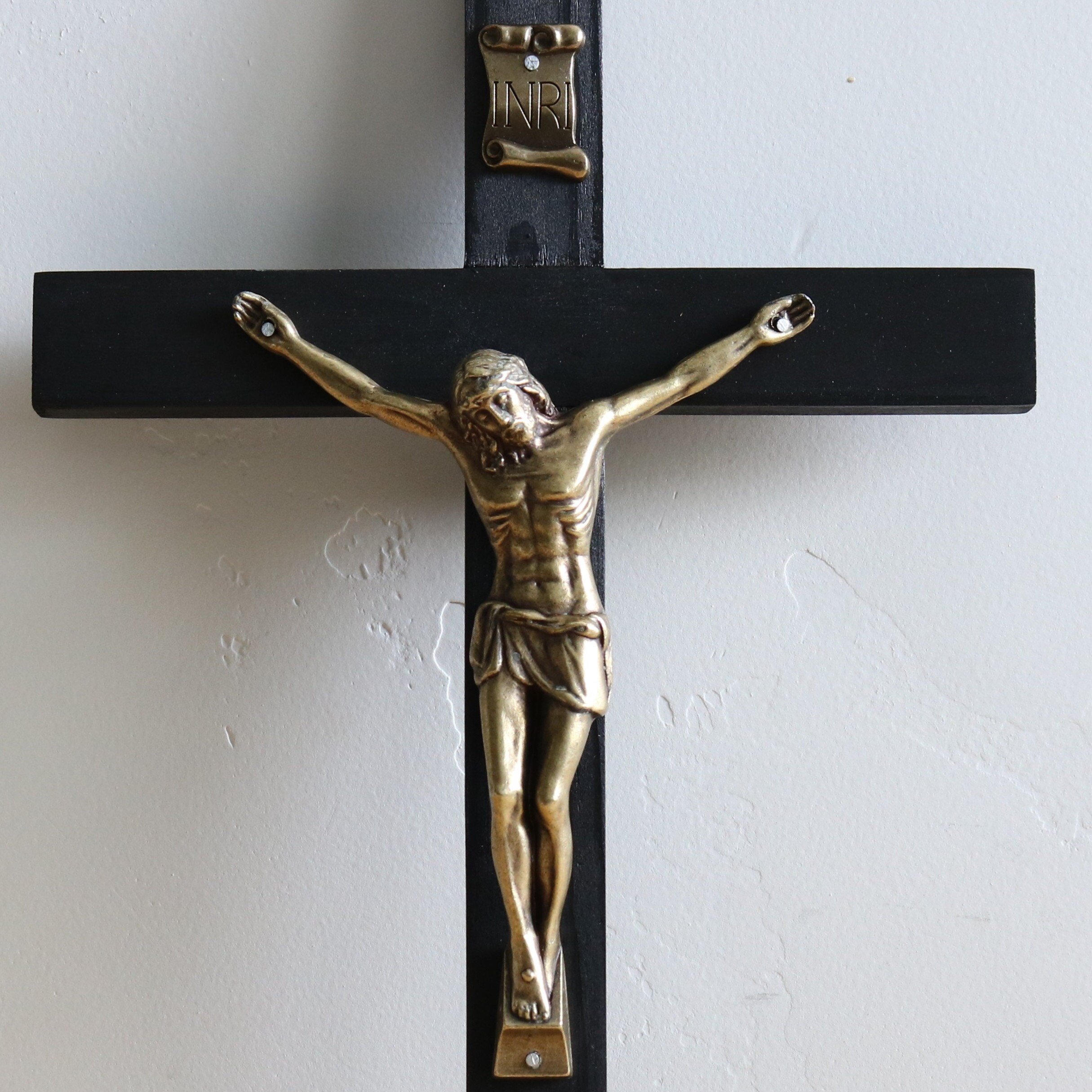 11 Wall Crucifix Wood Black Bronze Christ Decor Cross | Etsy