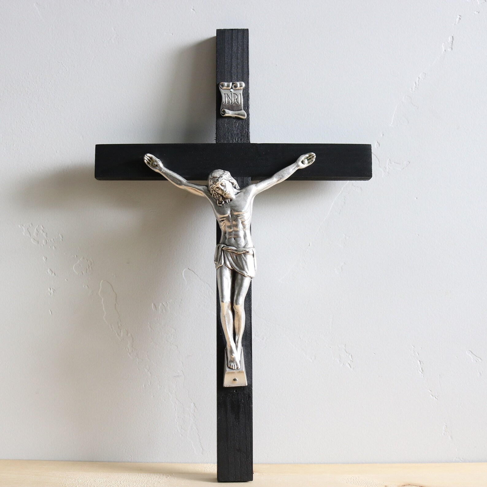 13 Wall Crucifix Wood Black Decor Christ Cross Crucifijo - Etsy