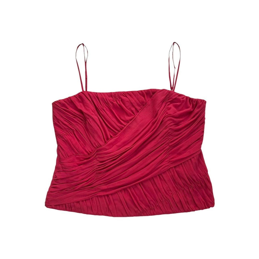 Monsoon Red Silk Formal Ruched Cami Evening Top - Etsy