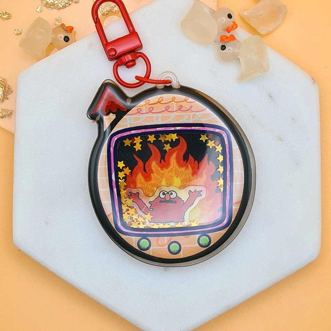 Elmo Rise Tamagotchi Acrylic Shaker Keychain - Etsy Australia