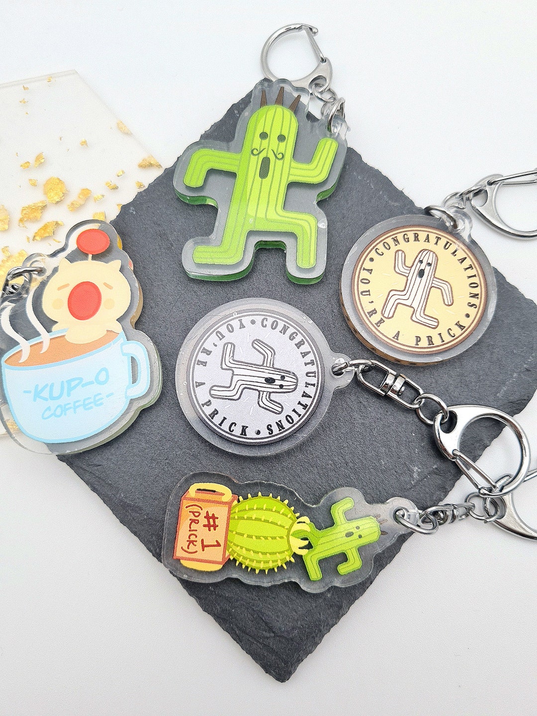 FF Cactuar and Moogle Acrylic Keychains - Etsy