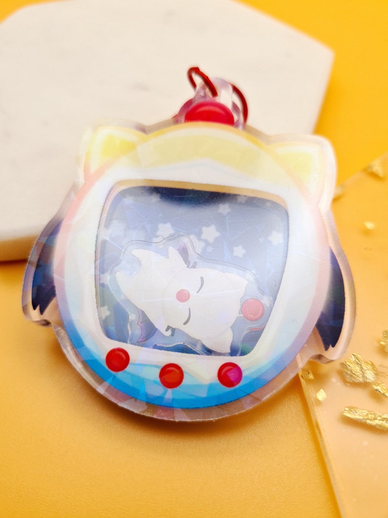 Moogle Tamagotchi Final Fantasy Acrylic Shaker Keychain - Etsy