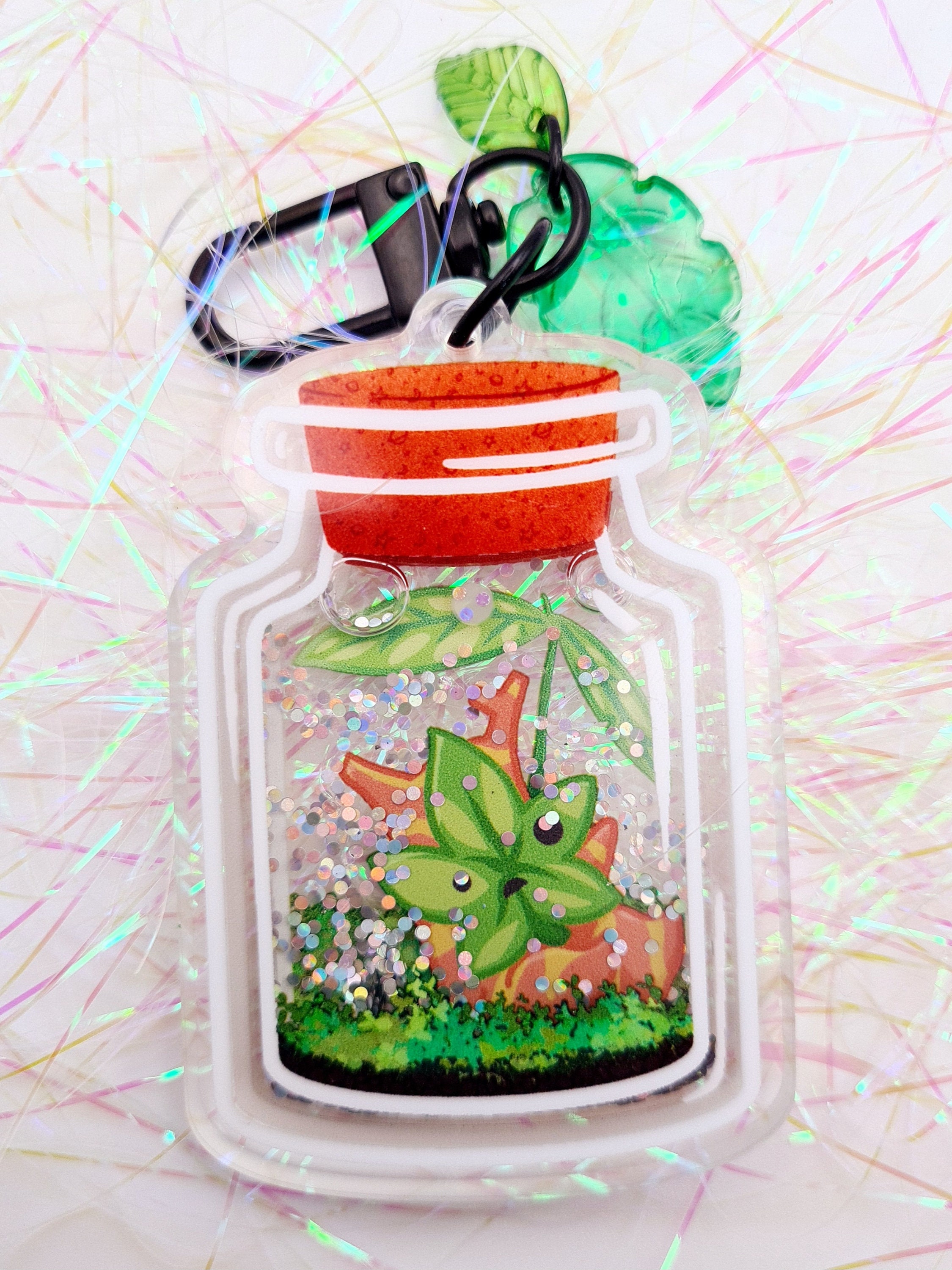 Korok in a Terrarium Zelda TOTK Acrylic Liquid Shaker Charm - Etsy