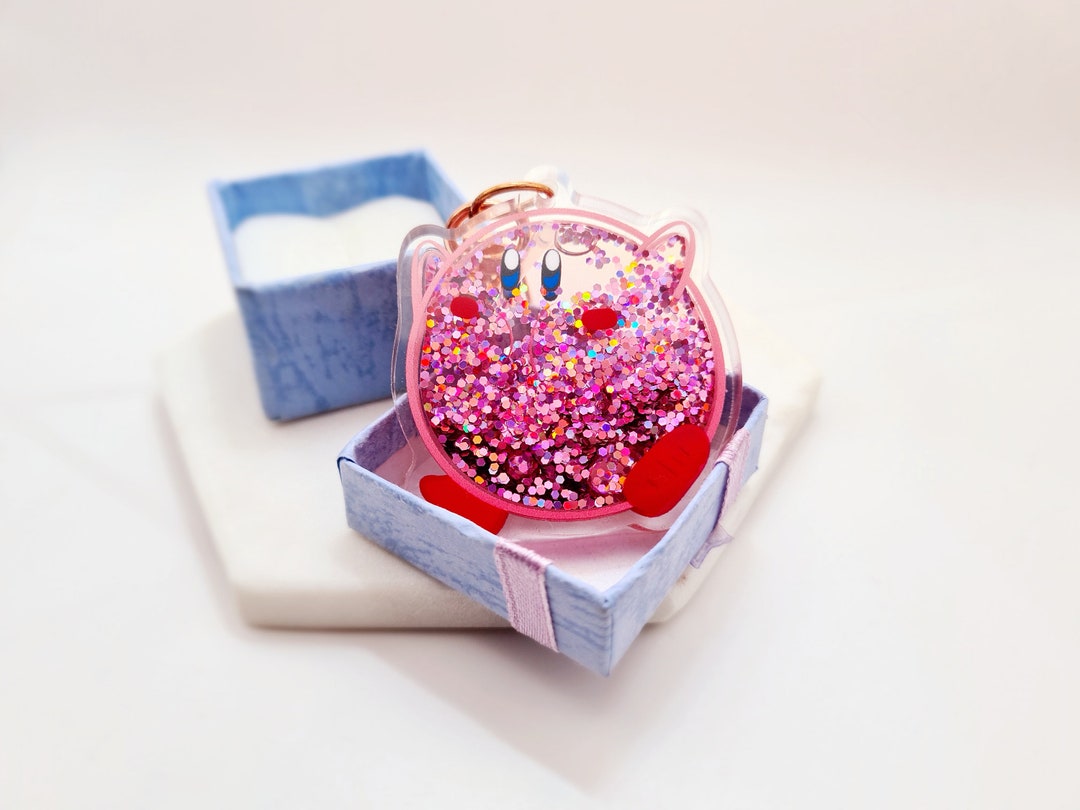 Kirby Acrylic Liquid Shaker Charm Keychain - Etsy Australia