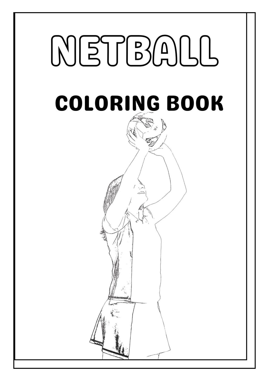 Netball Colouring Book . Netball Gift - Etsy