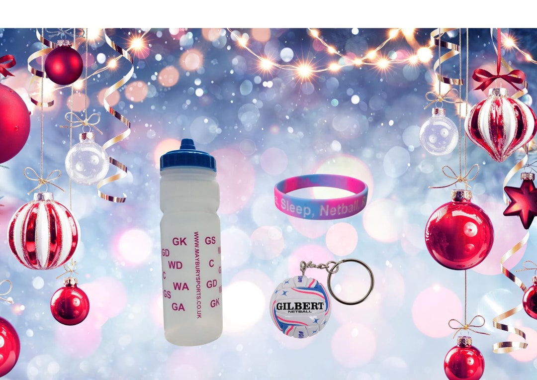 Netball Gift Set, Netball Gilbert Keyring, Netball Bottle and Netball ...