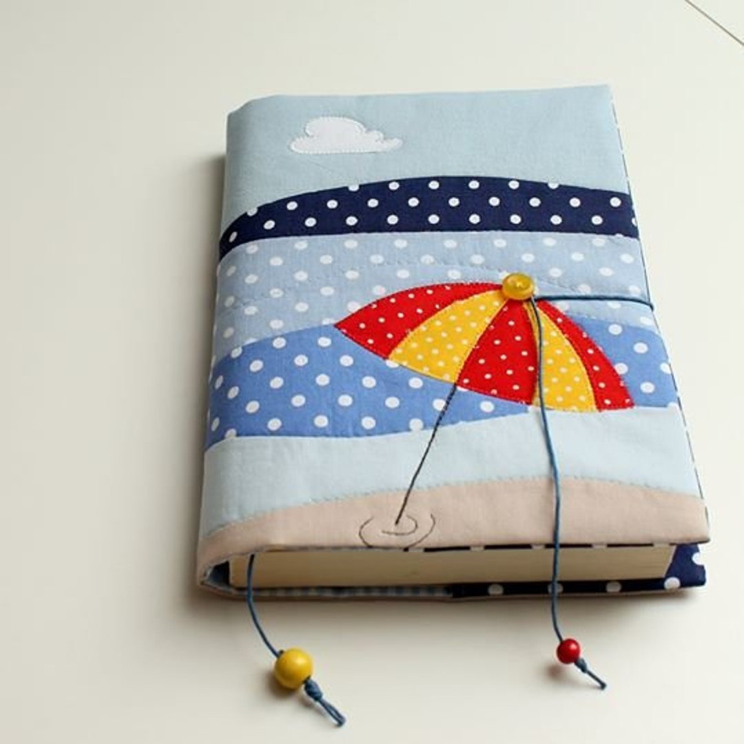 Textile Book Cover, Handmade, Patchwork, High Quality Book Protection ...
