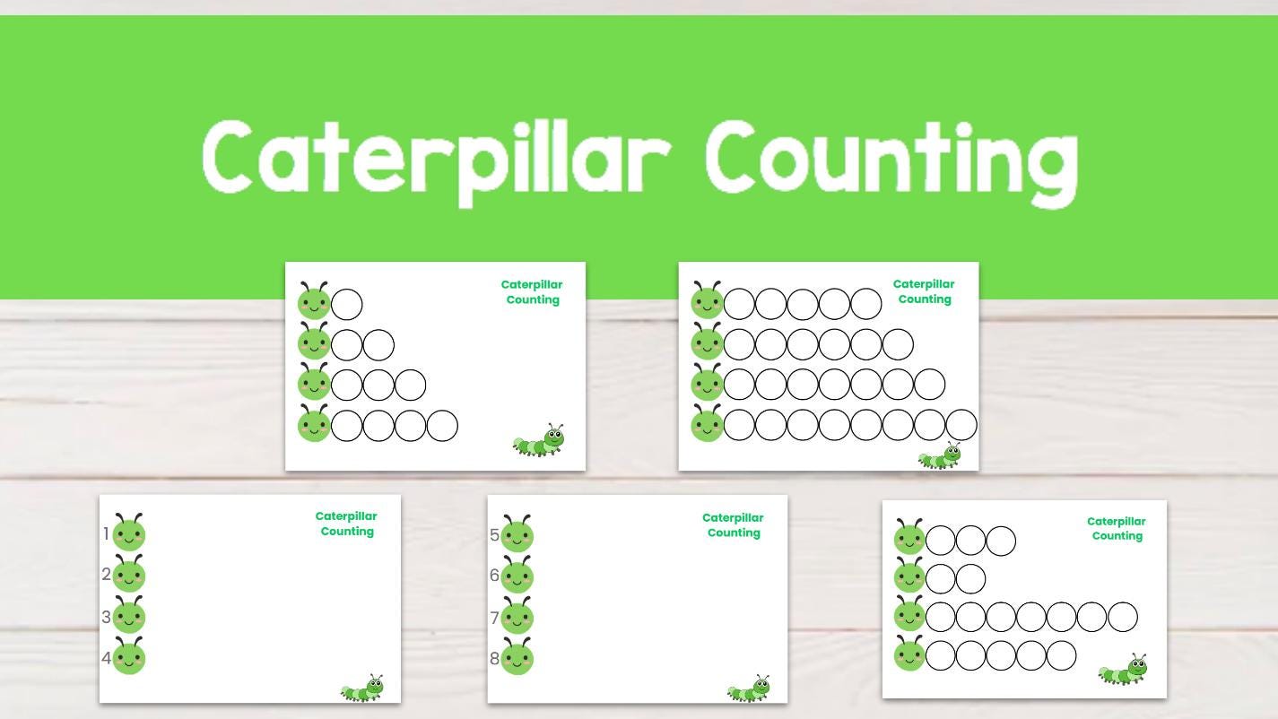 Caterpillar Counting Activity - Etsy