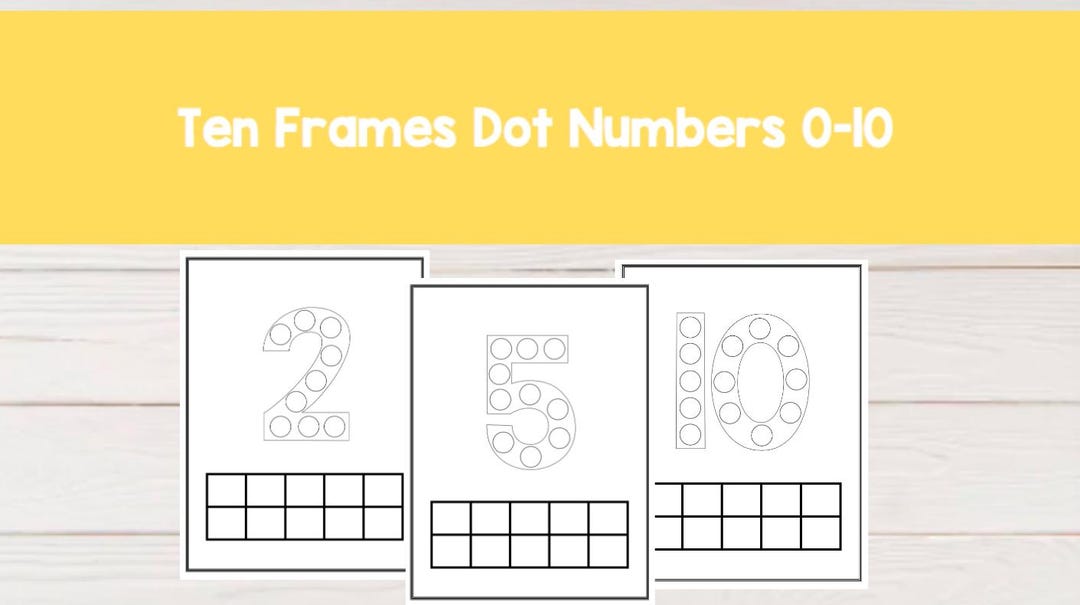 Ten Frames With Dot Numbers 0-10 - Etsy