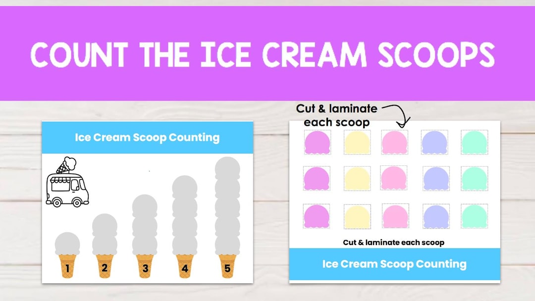 Ice Cream Scoop Counting - Etsy