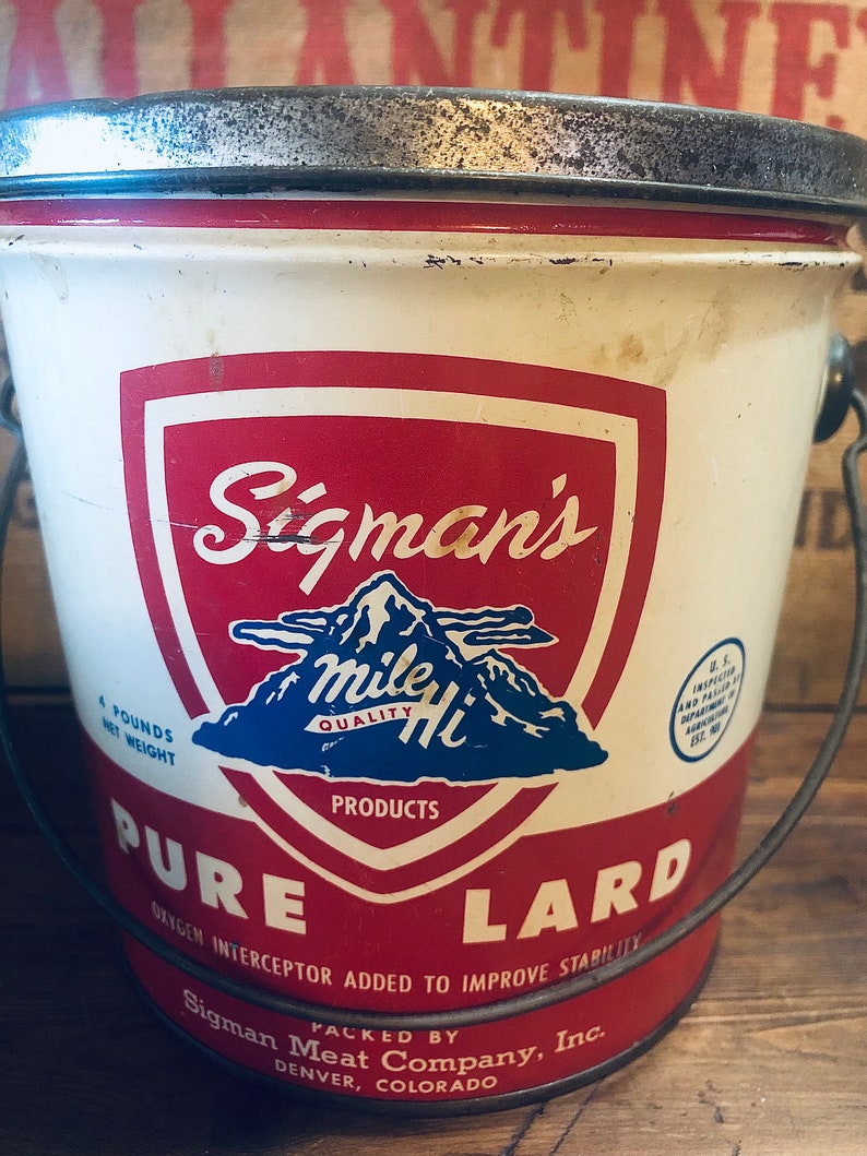Sigmans Mile Hi Pure Lard Advertising Litho Pail - Etsy