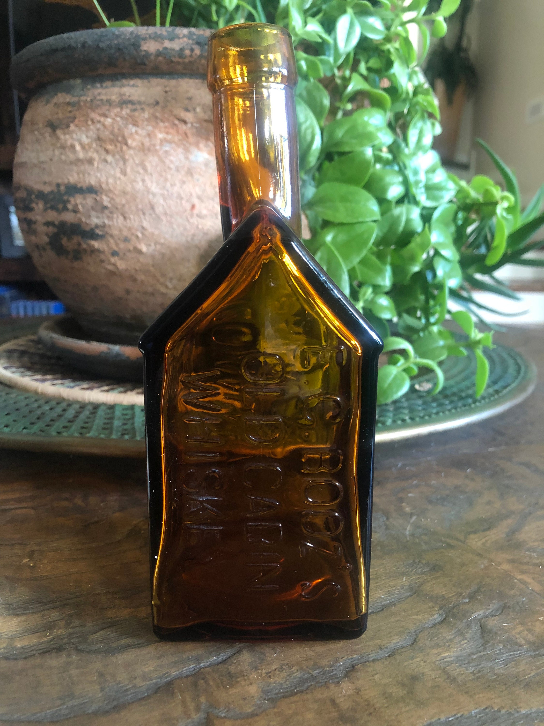 Vintage Wheaton Glass Liquor Decanter, EC Booz’s Old Cabin Whiskey - Etsy
