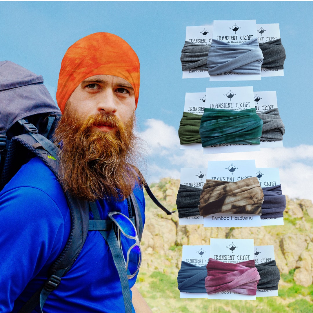 3 Pack - Mens Bamboo Headband - Pick a Color Combo - Natural Organic ...