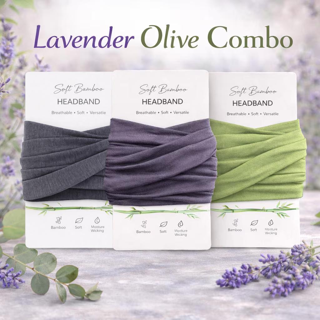 Bamboo Headband Set – 3 Pack | Soft Breathable, Headbands for Men ...
