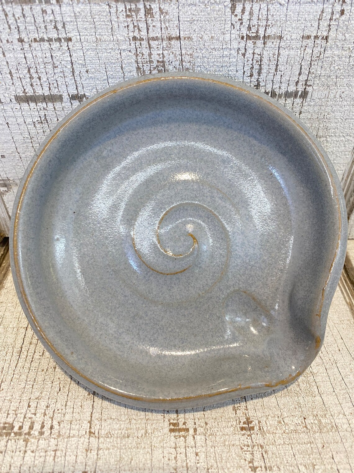 Gray Handmade Pottery Spoon Rest Cooking Kitchen - Etsy