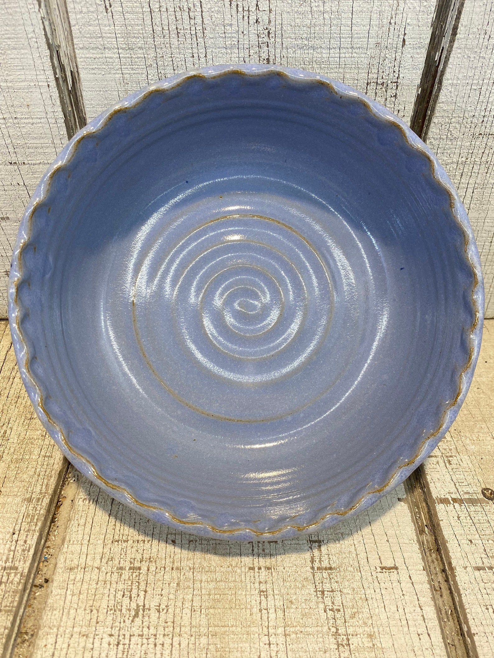 Blue Handmade Pottery Deep Dish Pie Plate Stoneware Baking - Etsy